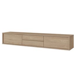 LOWBOARD LIVIA 180x37x32 cm mit 2 Schubladen und 2 T&uuml;ren Eichefarben