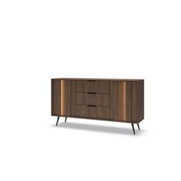 KOMMODE DAVANTI 153,5/82,6/40cm mit 3 Schubladen 2 T&uuml;ren Eichefarben