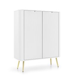 HIGHBOARD ZENZERO 103/129/39 cm mit 2 T&uuml;ren Wei&szlig;