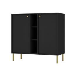 SIDEBOARD TORINO 100/95/41cm 2 T&uuml;ren Graphitfarben
