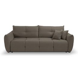 BETTSOFA MODA Braun Chenille-Stoff mit Schlaffunktion