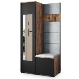 GARDEROBENSCHRANK VIRA 95/181/51 cm Modern Eichefarben