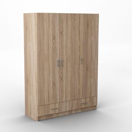 DREHT&Uuml;RENSCHRANK PINELLO 144/200/50 cm 3-t&uuml;rig Sonoma Eiche