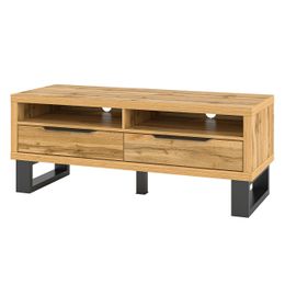 LOWBOARD HALENZA 124x50x50 cm mit 2 Schubladen Eiche Wotan