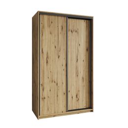 SCHWEBET&Uuml;RENSCHRANK NISSE 120/205/60 cm 2-t&uuml;rig Eiche Artisan