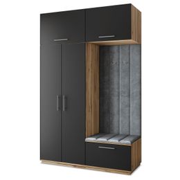 GARDEROBENSCHRANK REMA 150/240/60 cm Modern Garderobe-Set Eiche Wotan