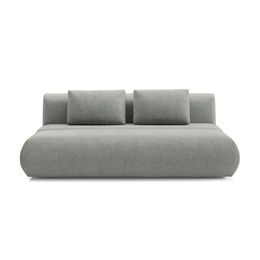 BETTSOFA ATOMO Grau Chenille-Stoff mit Schlaffunktion