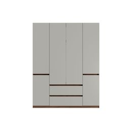 DREHT&Uuml;RENSCHRANK VELEN 180/230,5/51,4cm 6-t&uuml;rig Nussbaumfarben