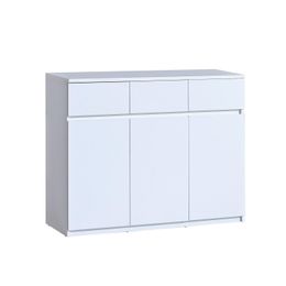 KOMMODE KRYOS 120/94/40cm mit 3 Schubladen 3 T&uuml;ren Wei&szlig;