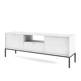 LOWBOARD STELLARE 154x39x56 cm mit 1 Schubladen und 2 T&uuml;ren Wei&szlig;