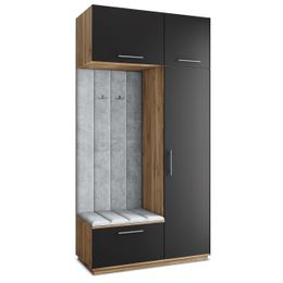 GARDEROBENSCHRANK REMA 120/240/60 cm Modern Eiche Wotan
