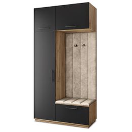 GARDEROBENSCHRANK REMA 120/240/60 cm Modern Eiche Wotan
