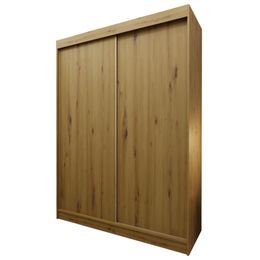 SCHWEBET&Uuml;RENSCHRANK SOFIA 150/216/61 cm 2-t&uuml;rig Eiche Artisan