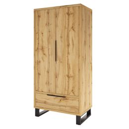 DREHT&Uuml;RENSCHRANK HALENZA 99/190/60 cm 2-t&uuml;rig Eiche Wotan