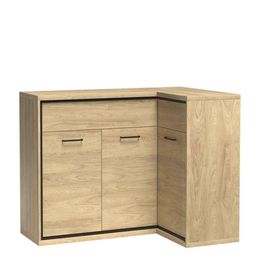KOMMODE SYNDRA 127,5/101/41cm mit Schubladen 3 T&uuml;ren Eichefarben