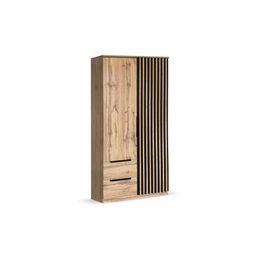 DREHT&Uuml;RENSCHRANK ZENO 96/200/58cm 2-t&uuml;rig Eichefarben