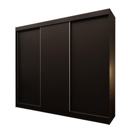 SCHWEBET&Uuml;RENSCHRANK SOFIA 240/216/61 cm 3-t&uuml;rig Schwarz