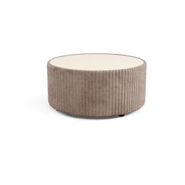 COUCHTISCH LINEO 89 cm Wohnzimmertisch gepolstert Braun