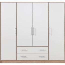 DREHT&Uuml;RENSCHRANK VANO 200/190/56cm 4-t&uuml;rig Wei&szlig;