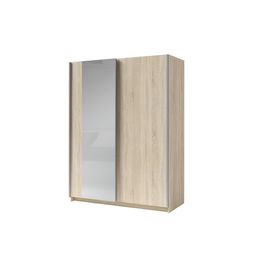 SCHWEBET&Uuml;RENSCHRANK ELRON 180,6/198,5/62cm 2-t&uuml;rig mit Spiegel Sonoma Eiche