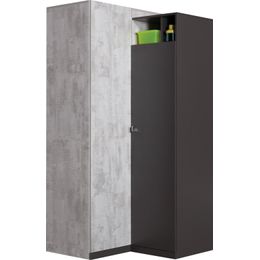 DREHT&Uuml;RENSCHRANK FIUME 95/190/95cm 2-t&uuml;rig Graphitfarben