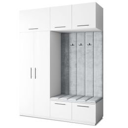 GARDEROBENSCHRANK REMA 180/240/60 cm Modern Wei&szlig;