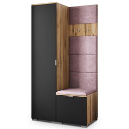 GARDEROBENSCHRANK LORI 95/181/51 cm Modern Garderobe-Set Eiche Wotan