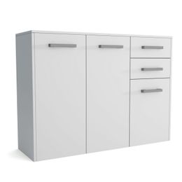 KOMMODE SCALINI 113/82/33 cm mit 2 Schubladen 3 T&uuml;ren Wei&szlig;