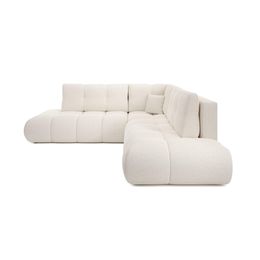 ECKSOFA DUCA II R-S Beige Jersey mit Schlaffunktion