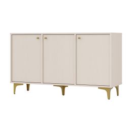 KOMMODE TORINO 125/72/41 cm mit 3 T&uuml;ren Beige