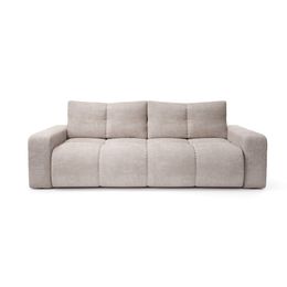 BETTSOFA DUCA Beige Jersey- Stoff mit Schlaffunktion