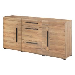 SIDEBOARD TULLIA 180/86/39 cm mit 3 Schubladen und 2 T&uuml;ren Eichefarben