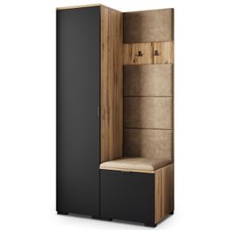 GARDEROBENSCHRANK LORI 95/181/51 cm Modern Garderobe-Set Eiche Wotan