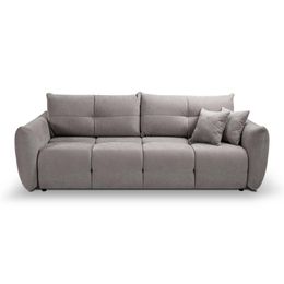 BETTSOFA MODA Beige Chenille-Stoff mit Schlaffunktion