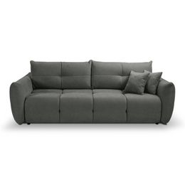 BETTSOFA MODA Grau Chenille-Stoff mit Schlaffunktion