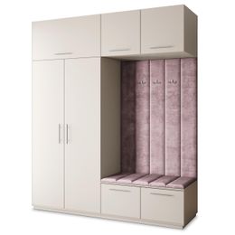 GARDEROBENSCHRANK REMA 200/240/60 cm Modern Garderobe-Set Kaschmir