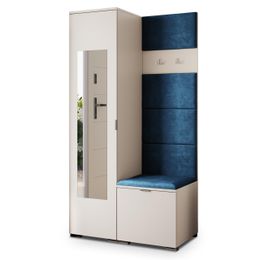 GARDEROBENSCHRANK VIRA 95/181/51 cm Modern Garderobe-Set Kaschmir