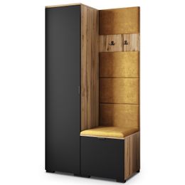GARDEROBENSCHRANK LORI 95/181/51 cm Modern Garderobe-Set Eiche Wotan
