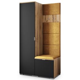 GARDEROBENSCHRANK LORI 95/181/51 cm Modern Garderobe-Set Eiche Wotan