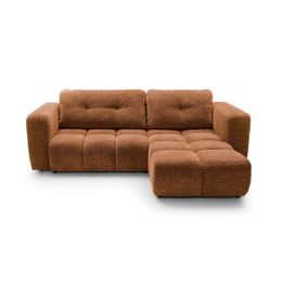 ECKSOFA ARTE 02 Orange Chenille mit Schlaffunktion
