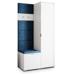 GARDEROBENSCHRANK LORI 95/181/51 cm Modern Garderobe-Set Wei&szlig;