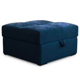 POUF MIZA Blau 65x65 cm