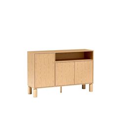 KOMMODE SABBIA 140/91,6/40,6cm mit Schubladen 3 T&uuml;ren Eichefarben