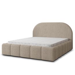 POLSTERBETT FLUSSO 120x200 cm mit Bettk&auml;sten - Beige