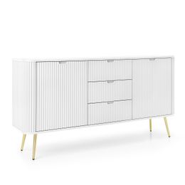 SIDEBOARD ZENZERO 168/87/39 cm mit 3 Schubladen 2 T&uuml;ren Wei&szlig;