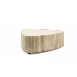 COUCHTISCH LINEO 89 cm Wohnzimmertisch gepolstert Beige
