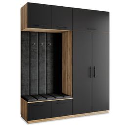 GARDEROBENSCHRANK REMA 200/240/60 cm Modern Eiche Wotan