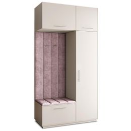 GARDEROBENSCHRANK REMA 120/240/60 cm Modern Garderobe-Set Kaschmir
