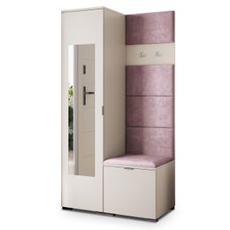 GARDEROBENSCHRANK VIRA 95/181/51 cm Modern Garderobe-Set Kaschmir