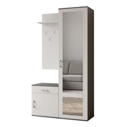 GARDEROBENSCHRANK VENTO 100/180,5/35 cm Modern Garderobe-Set Grau